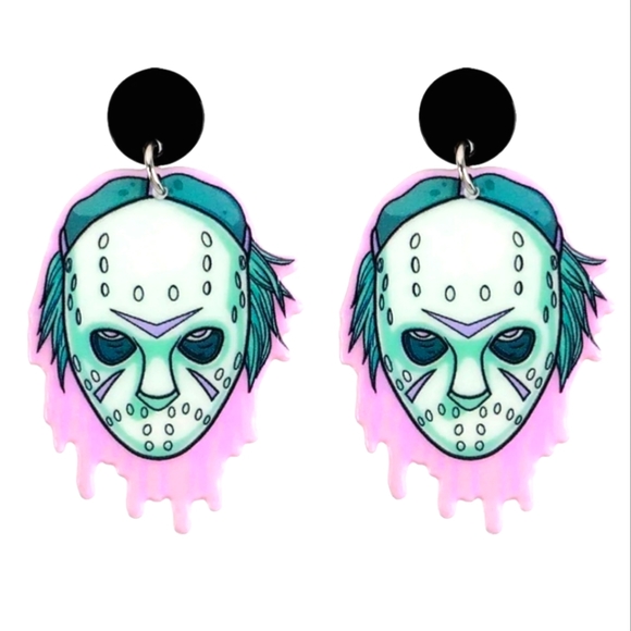 Jewelry | Jason Voorhees Pastel Horror Drip 2 Drop Earrings | Poshmark